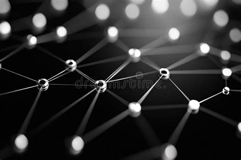 Close Up Of A Black And White Image Of A Network Of Dots Stock Image Image Of Dots Modern