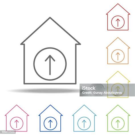 집 차트 아이콘입니다 멀티에서 건물 건축물의 요소 색상 스타일 아이콘 정보 그래픽 모바일 응용 프로그램 웹 디자인 웹 사이트에 대 한 간단한 아이콘 0명에 대한 스톡 벡터
