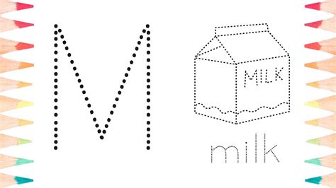 알파벳 Mno 점선 따라 쓰고 그림 그리고 색칠하면서 영어 단어를 배우기 Learn Alphabet Mno Words