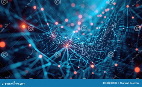 Illustration Of A Neural Network Symbolizing The Intersection Of Big Data And Cybersecurity In