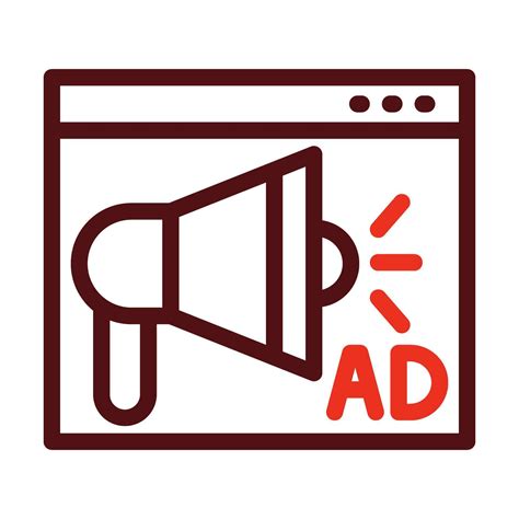 Ads Vector Thick Line Two Color Icons For Personal And Commercial Use