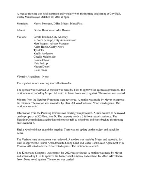 Fillable Online Nancy Bormann Dillan Meyer Diana Fliss Fax Email