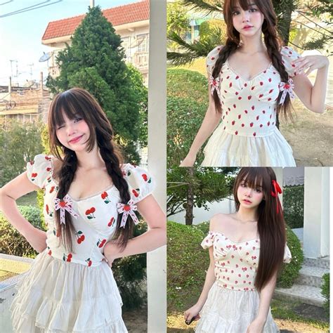 เสื้อแขนตุ๊กตาแต่งริบบิ้นแก้ว Nusa Style Shopee Thailand