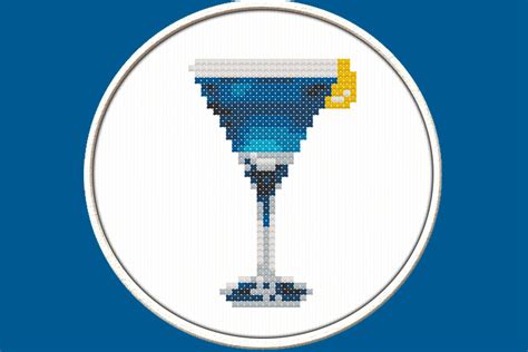 Cocktail Pdf Cross Stitch Pattern Graphic By Kseniyaomega · Creative Fabrica
