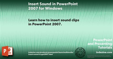 Sound Across Slides In PowerPoint For Windows