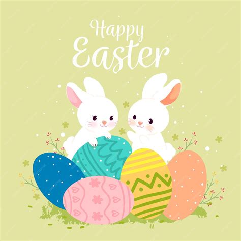 Free Vector Hand Drawn Cute Easter Illustration