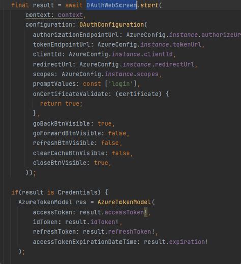 Mobile Development Can We Detect The Navigation Request Url In Oauthwebauth Package Flutter