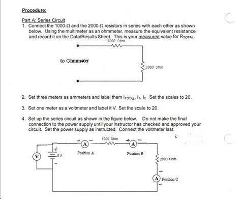 Solved Procedure C Part A Series Circuit Connect The Chegg Com