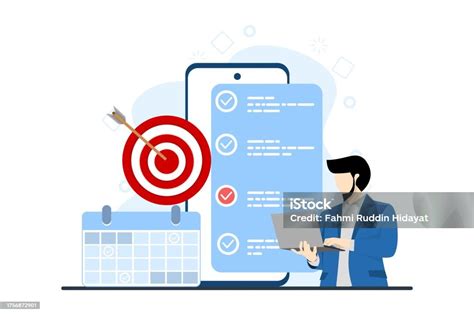 일정 마감일 플래너 계획 및 조직의 시간 관리 개념 남자는 워크 플로우를 구성하고 일일 할 일 목록을 만들고 달력 시간 관리