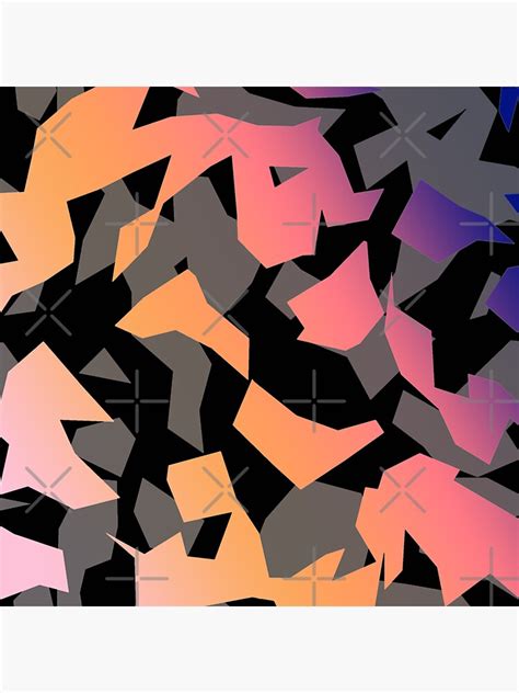 Stylish Shattered Gradient Camo Pattern V2 Sticker For Sale By