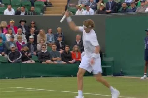 Andrey Rublev Smashes Racket Against Knee At Wimbledon In Fit Of Rage