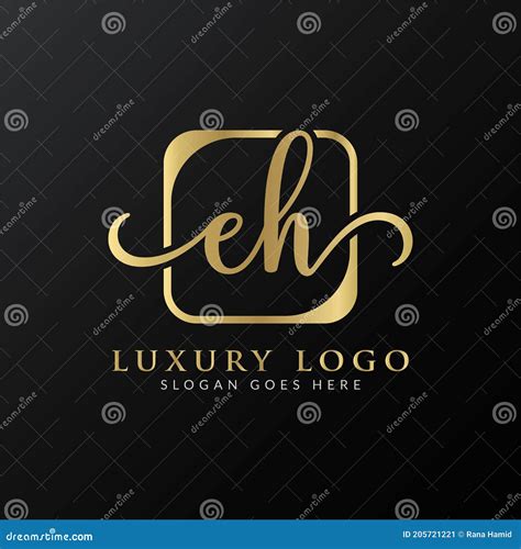 Initial Eh Letter Logo Creative Modern Typography Vector Template