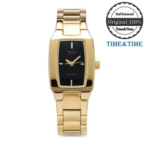 Casio Standard นาฬิกาข้อมือผู้หญิง สีทอง ดำ สายสแตนเลส รุ่น Ltp 1165n 1crdf Timeandtime Thaipick