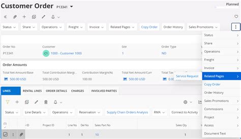 can you create a work order from a customer order ifs community