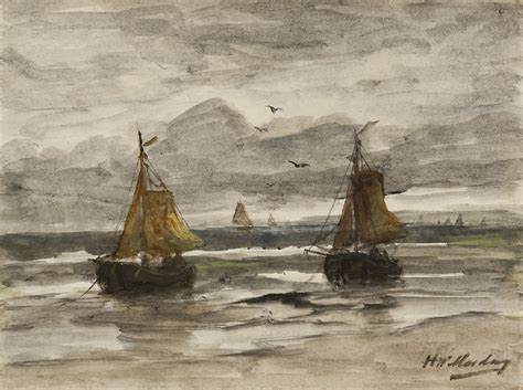 Hendrik Willem Mesdag Watercolours And Drawings Prev For Sale Two