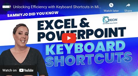 Efficiency Unleashed Excel Ppt Shortcuts Orionnetworks