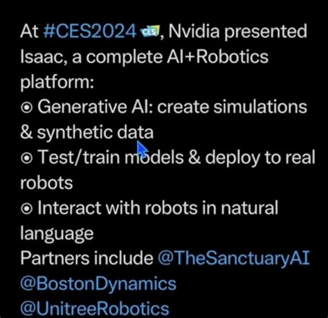 Nvidia Isaac AI Robot Platform Announces Many Partners NextBigFuture