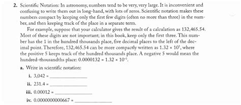 Solved 2 Scientific Notation In Astronomy Numbers Tend To