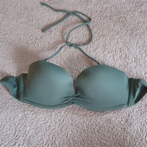 Upbra Swim Upbra Olive Green Bikini Top 34c Poshmark