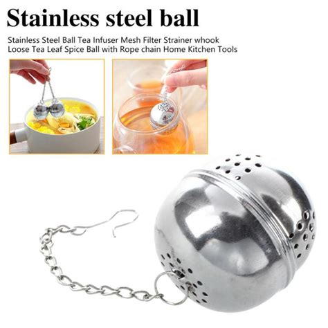Stainless Steel Mesh Tea Ball Strainer Filter Infuser For Loose Leaf