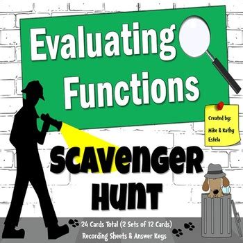 Evaluating Functions Scavenger Hunt By ChiliMath TpT