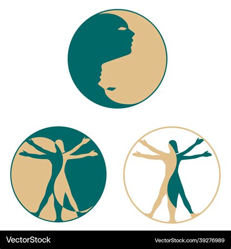 Yin Yang People Symbol Royalty Free Vector Image