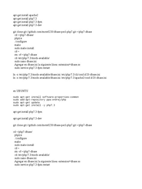 Instalar Apache Con Php73 Y Dbase Pdf