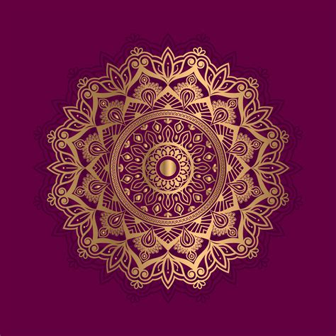 Luxury Decorative Ornamental Circular Floral Golden Mandala Design