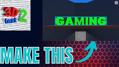 How To Make D Text In Roblox Studio Roblox YouTube