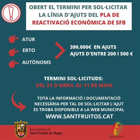 S obre el període per a sollicitar els ajuts municipals per a persones a l ATUR afectades per