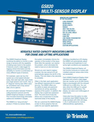 Lsi Load Moment Indicator Trimble Pdf Catalogs Technical