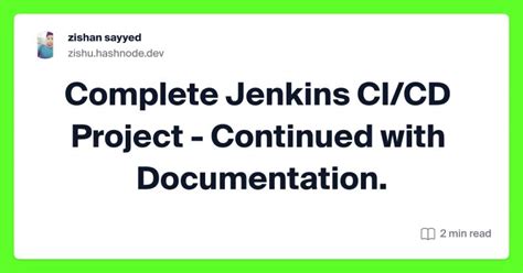 Zishan Sayyed On Linkedin Complete Jenkins Cicd Project Continued