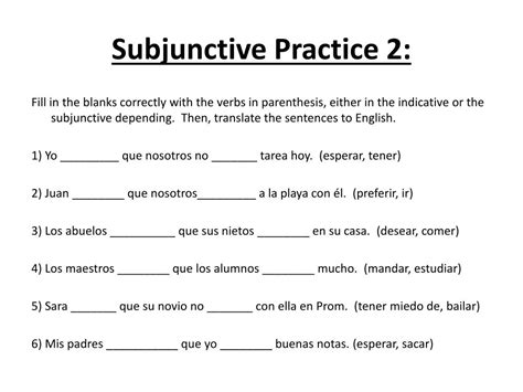Ppt Present Subjunctive Spanish 3 Chapters 2 3 Powerpoint