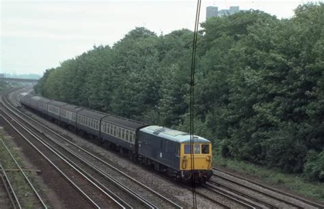 Original Slide Br Class 73 Electro Diesel Ed 73142 Basingstoke Sep80