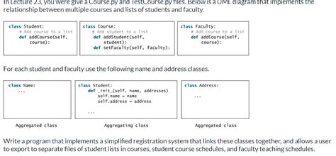 Solved In Lecture You Were Give A Course Py And Chegg Com