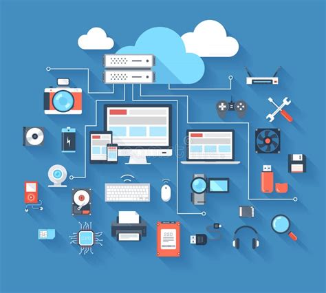 Iconos Del Hardware Componentes De La Pc Ilustración Del Vector