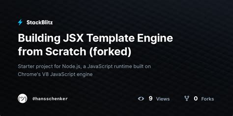 Building JSX Template Engine From Scratch Forked StackBlitz
