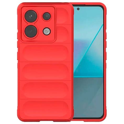 Funda De Silicona Xiaomi Redmi Note 13 Pro 5G Wave Rojo
