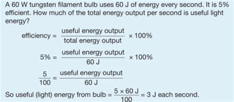4 04 Know And Use The Relationship Between Efficiency Useful Energy Output And Total Energy