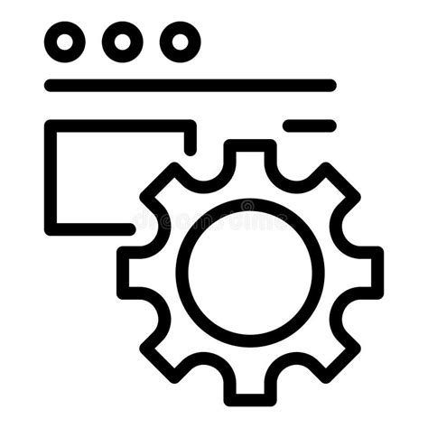 Api Gear Icon Outline Style Stock Vector Illustration Of Isolated Management 218355832
