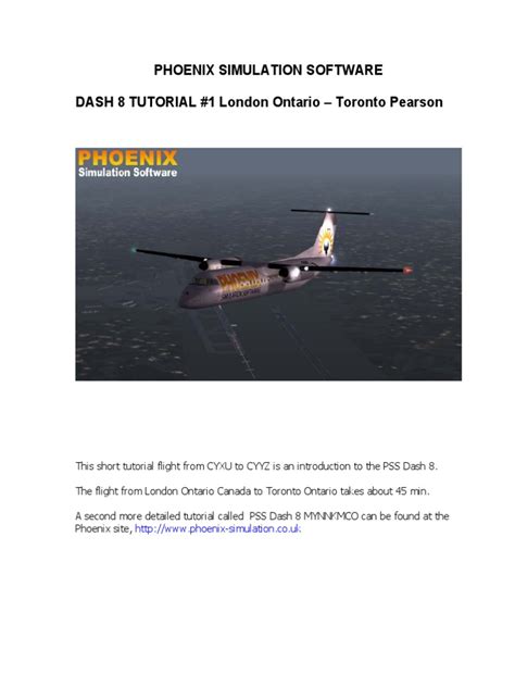 Dash 8 Q300 Pss Tutorial 1 Pdf Cockpit Aircraft