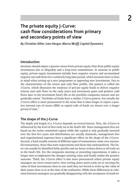 The Private Equity J Curve Cash Flow Capital Dynamics