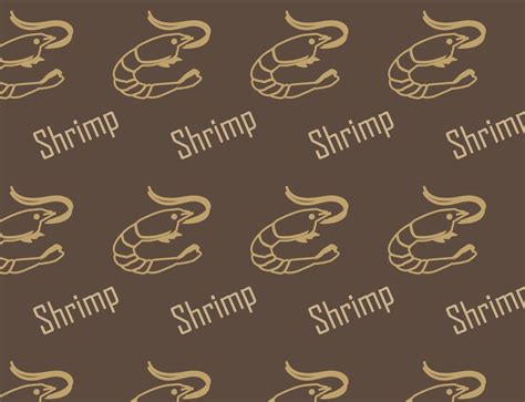 Shrimp Seamless Pattern Brown Vector 12489687 Vector Art At Vecteezy