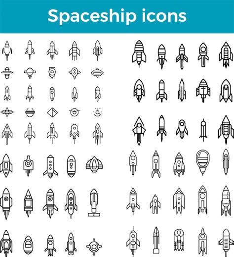 Spaceship Icons Line Spacecraft Icon Rocket Icon Scifi Icon Vector Premium Ai Generated Vector Spaceship Icons Line Spacecraft Icon Rocket Icon Scifi Icon Vector Premium Ai Generated Vector