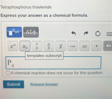 Solved Tetraphosphorus Triselenide Express Your Answer As A