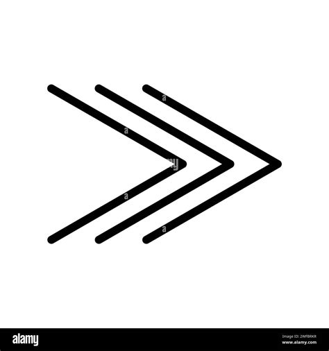 Arrow Icon Navigation Sign Right Direction Creative Line Art Element App Symbol Vector