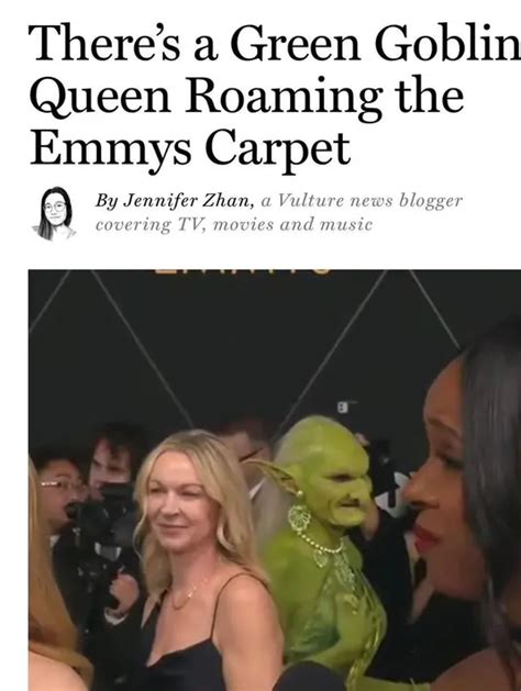6 Potret Sosok Misterius Yang Berdandan Ala Goblin Di Emmy Awards 2024