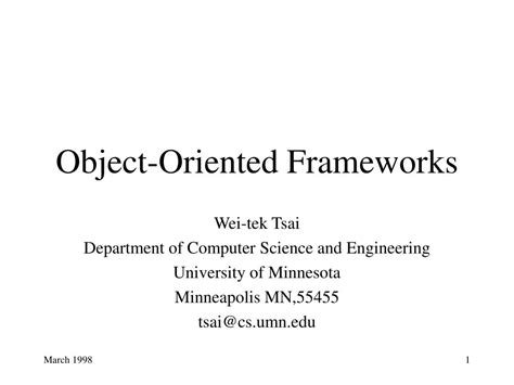 Ppt Object Oriented Frameworks Powerpoint Presentation Free Download