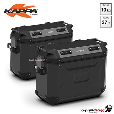 Coppia Di Valigie Laterali Kappa Kfr37b K Force Monokey Cam Side
