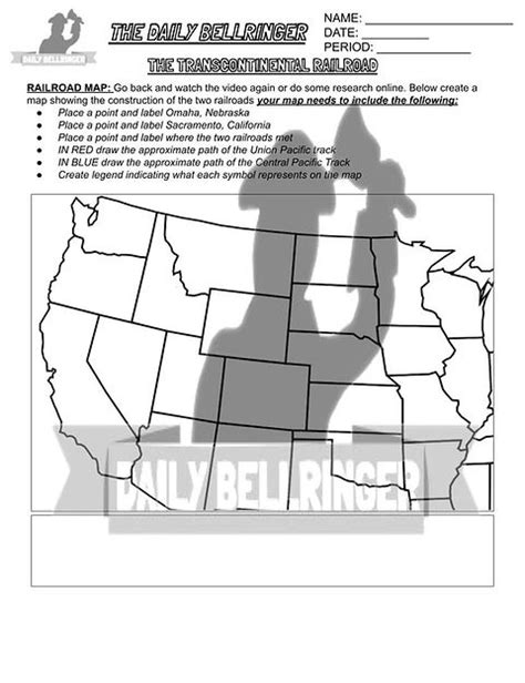 Transcontinental Railroad History Worksheet Education